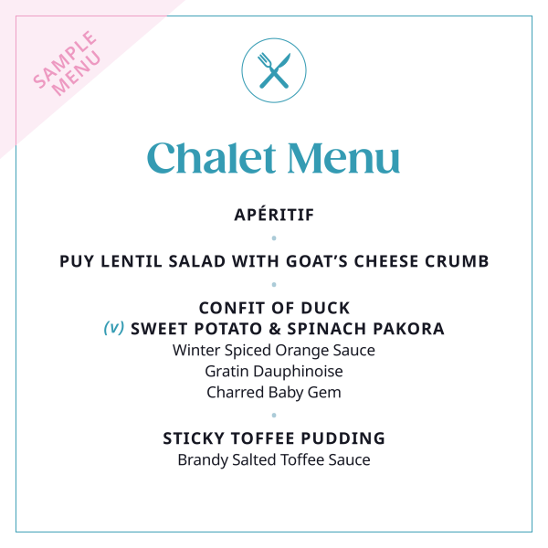 Catered Chalet Menus | Skiworld Ski Holidays